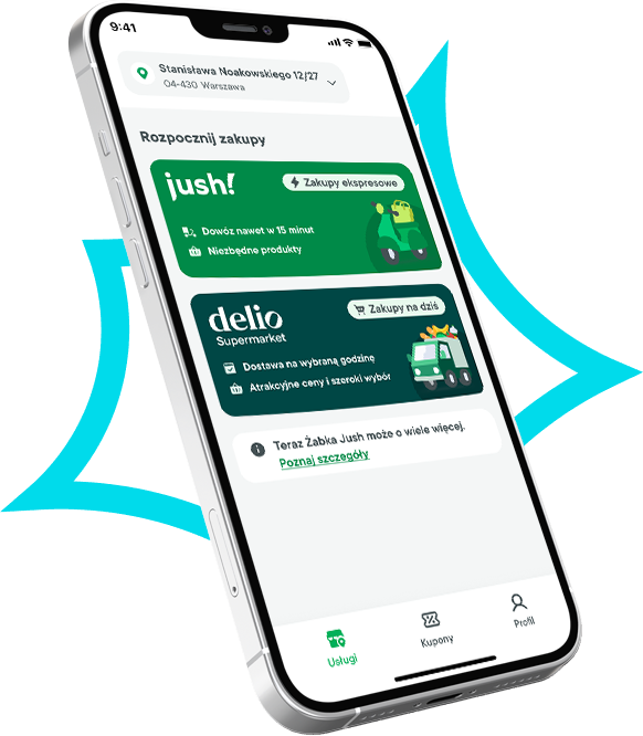 Szukasz Jush? Sprawdź, gdzie dowozimy w 15 minut